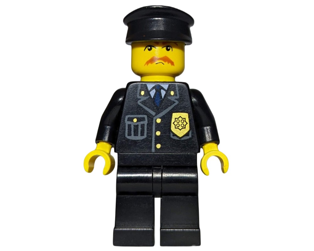 LEGO Set fig-000812 Policeman, Black Jacket with Pocket and Badge ...