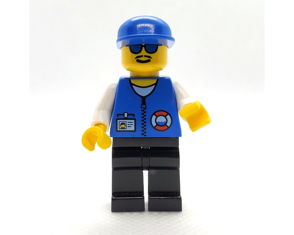 LEGO Set fig-000842 Coast Guard, Blue Jacket with Zipper and ID Badge ...