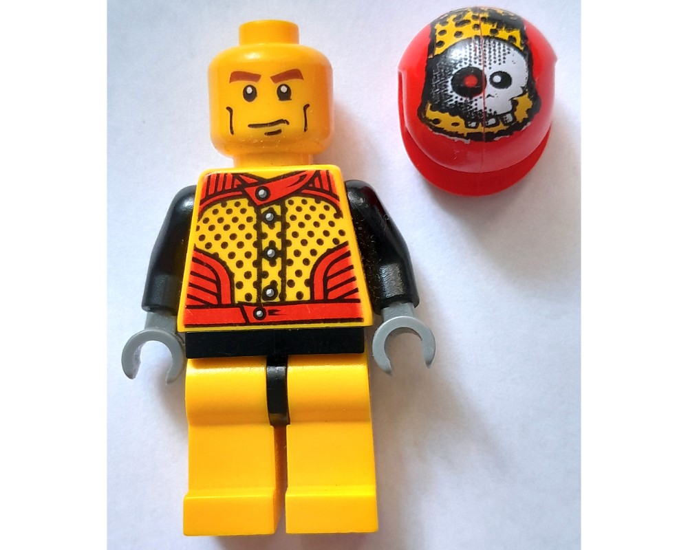 LEGO Set fig-000868 Race Driver, Yellow Torso, Yellow Legs, Red Helmet ...