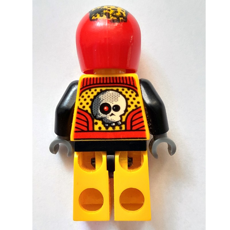 LEGO Set fig-000868 Race Driver, Yellow Torso, Yellow Legs, Red Helmet ...
