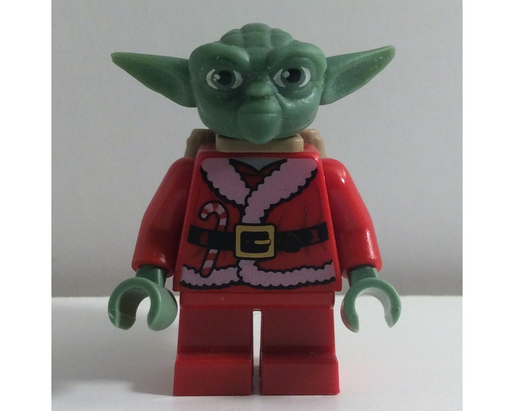 LEGO Set fig-001063 Yoda, Sand Green Head, Santa Outfit, Backpack ...