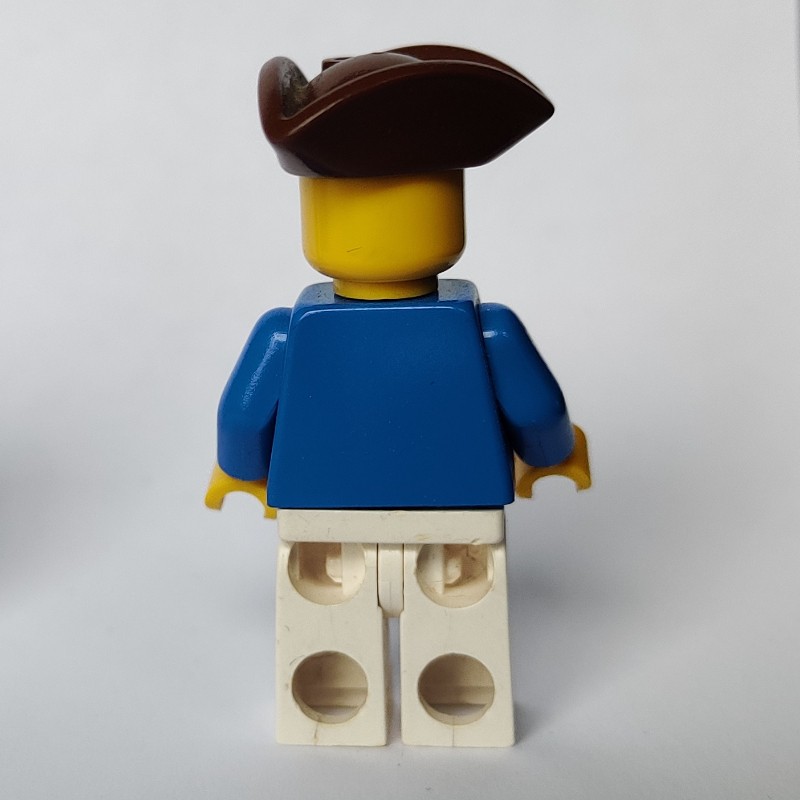 LEGO Set fig-001073 Pirate - Blue Jacket, White Legs, Brown Bicorne ...