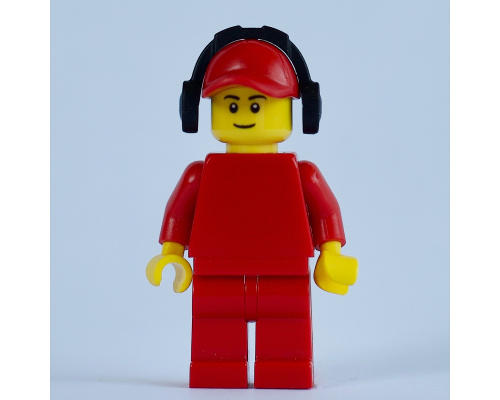 LEGO Set fig-001121 Red Torso, Red Legs, Red Cap, Headphones ...