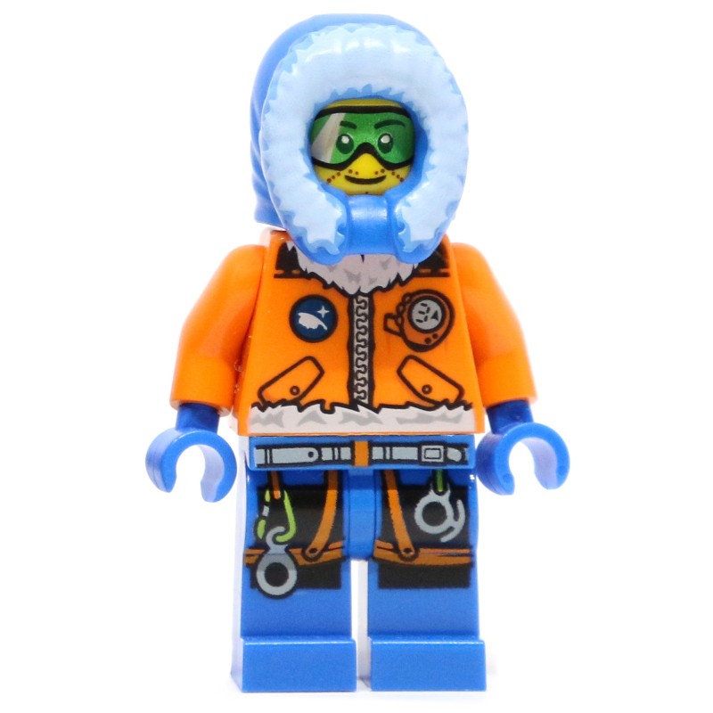 LEGO Set fig-001170 Arctic Explorer, Hood, Printed Green Goggles ...
