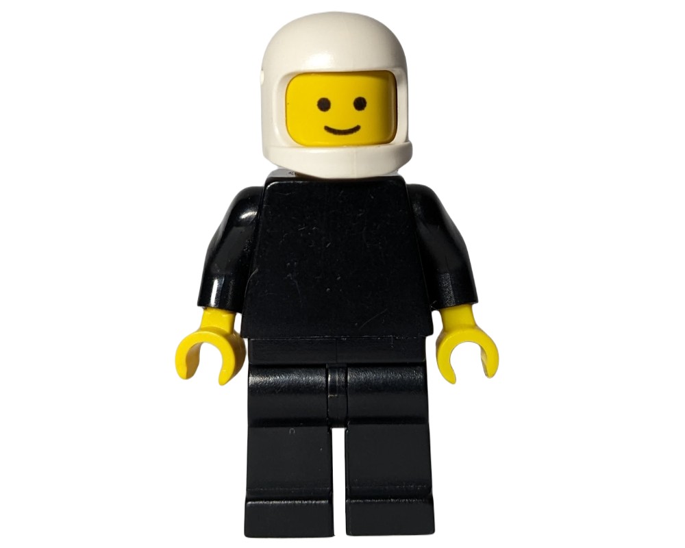 LEGO Set fig-001191 Policeman, Plain Black, White Helmet (193au Helmet ...