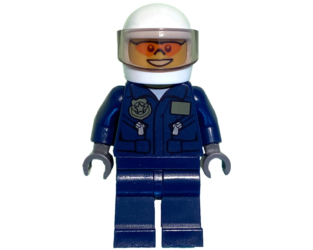 LEGO Set fig-001403 Policeman, Dark Blue Jacket with Pockets and Badge ...