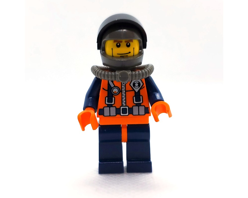 LEGO Set fig-001518 Coast Guard Diver, Orange Wetsuit with Coast Guard ...