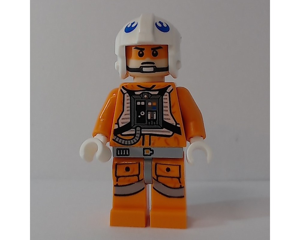 LEGO Set fig-001519 Rebel Pilot Snowspeeder, Orange Flight Suit, White ...