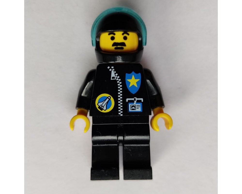 LEGO Set fig-001522 Security Guard, Space Port, Black Jacket, Black ...