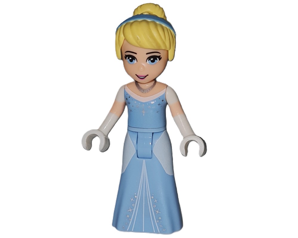 LEGO Set fig-001655 Cinderella - Bright Light Blue Dress, White Gloves ...