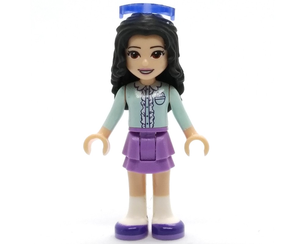 LEGO Set fig-001670 Emma - Light Aqua Top, Medium Lavender Skirt ...