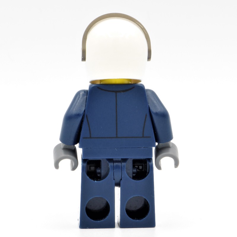 LEGO Set fig-001676 Pilot, Dark Blue Jumpsuit with Plane and Wings ...