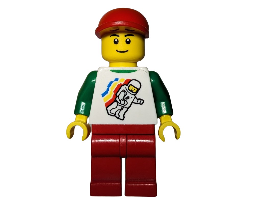 LEGO Set fig-001722 White Torso with Space Figure, Red Legs, Red Cap ...