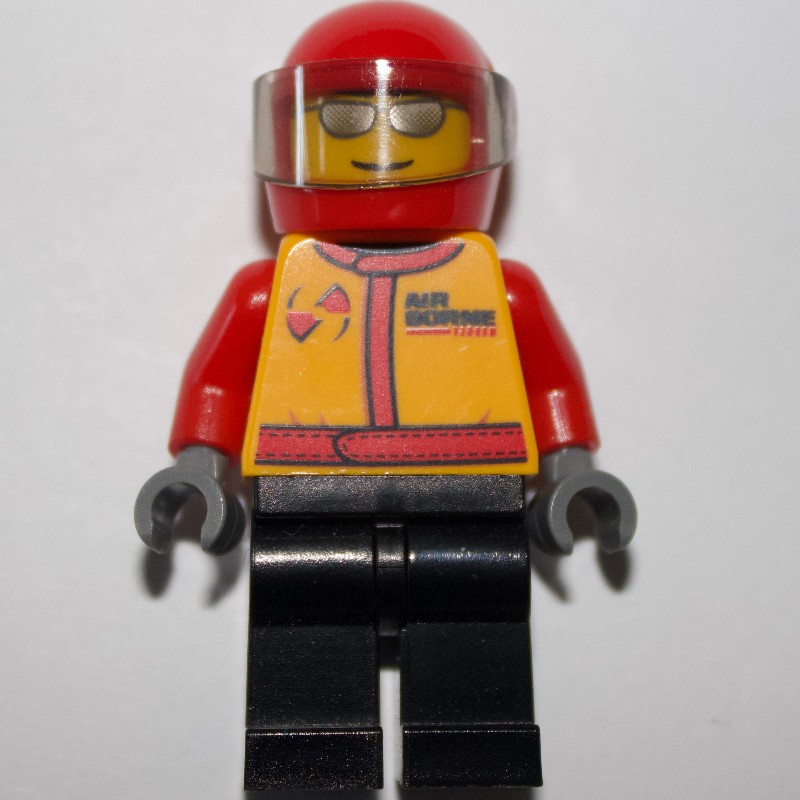 LEGO Set fig-001880 Pilot, Yellow Torso, Black Legs, Red Helmet (2014 ...