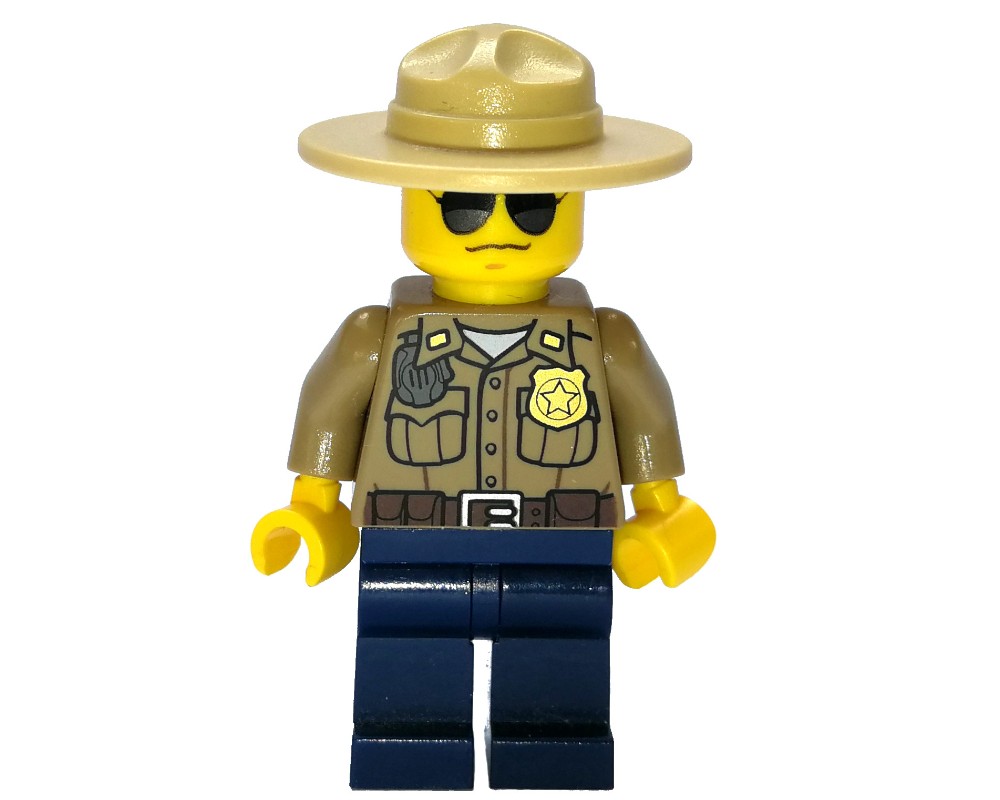 LEGO Set fig-001885 Forest Police / Ranger, Dark Tan Shirt with Radio ...