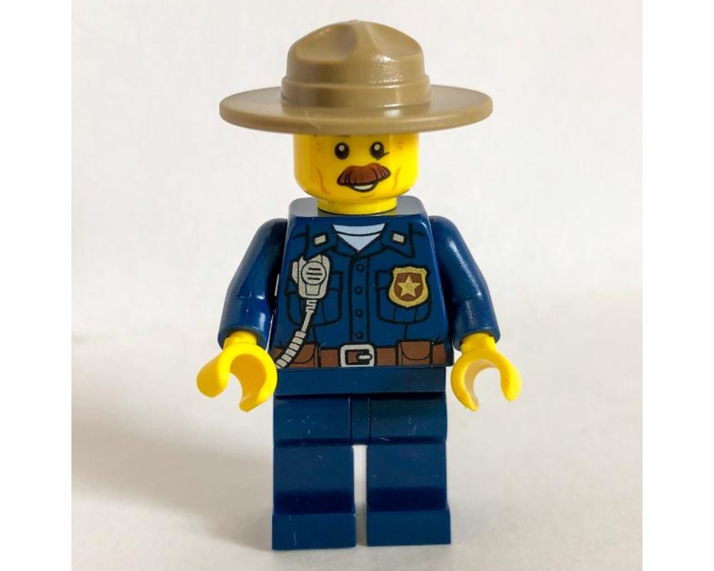 LEGO Set fig-001890 Mountain Police Chief, Dark Blue Shirt with Radio ...