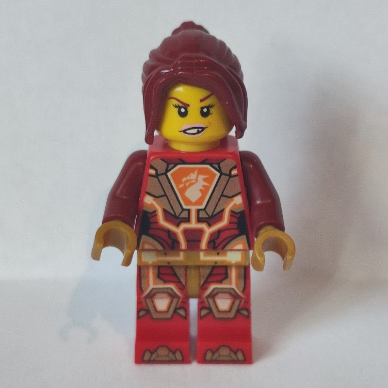 LEGO Set fig-001941 Macy Halbert with Dark Red Hair (2018 Nexo Knights ...