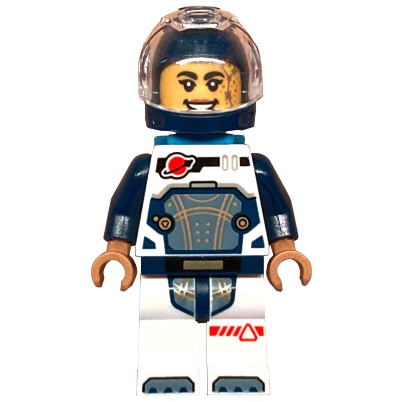 LEGO Set fig-001956 Astronaut, White and Dark Blue Spacesuit, Dark ...