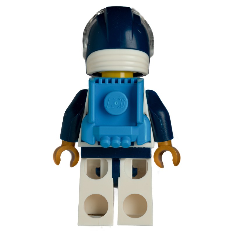 LEGO Set fig-001956 Astronaut, White and Dark Blue Spacesuit, Dark ...