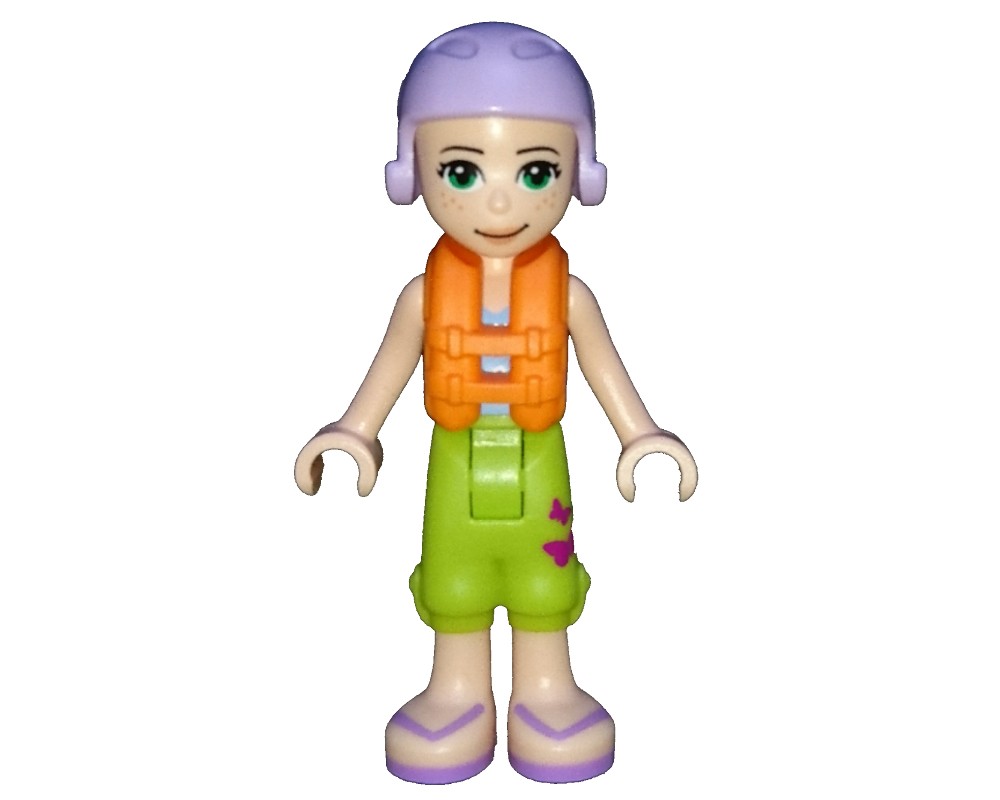 LEGO Set fig-002049 Mia - Medium Azure Top, Lime Trousers, Lavender Cap ...