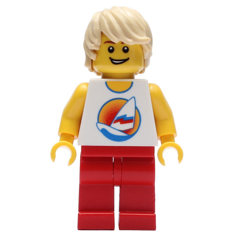 LEGO Set fig-002125 Surfer, Red Legs | Rebrickable - Build with LEGO