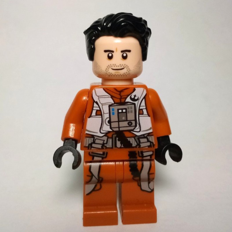 LEGO Set fig-002149 Poe Dameron, Dark Orange Pilot Outfit, Hair ...