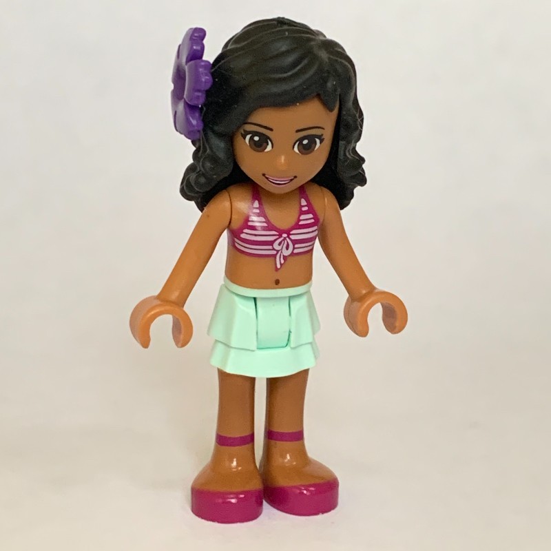 LEGO Set fig-002369 Kate - White/Magenta Bikini, Light Aqua Skirt (2014 ...