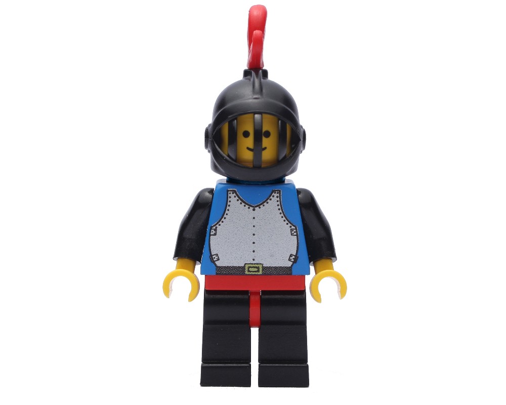 LEGO Set fig-002479 Knight (Breastplate on Blue) - Black Legs, Black ...