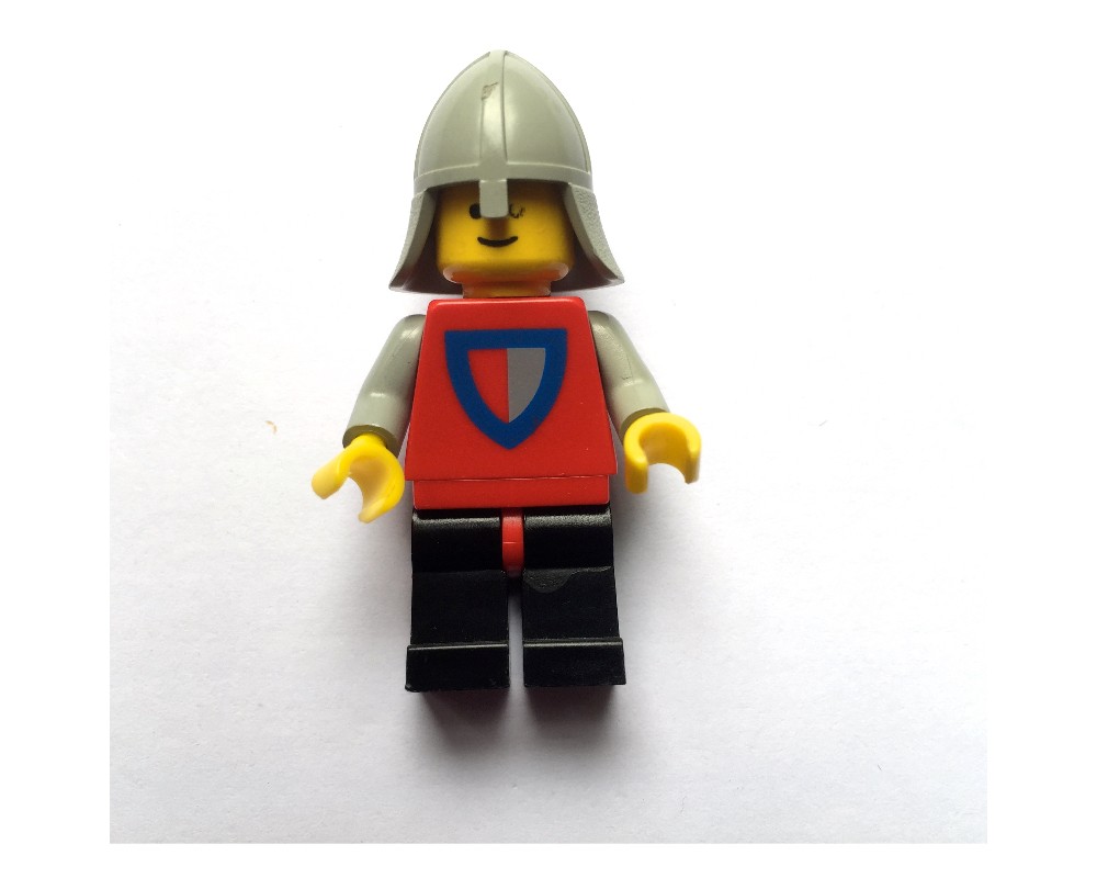 LEGO Set fig-002480 Knight (Halved Shield) - Black Legs, Neck-Protector ...