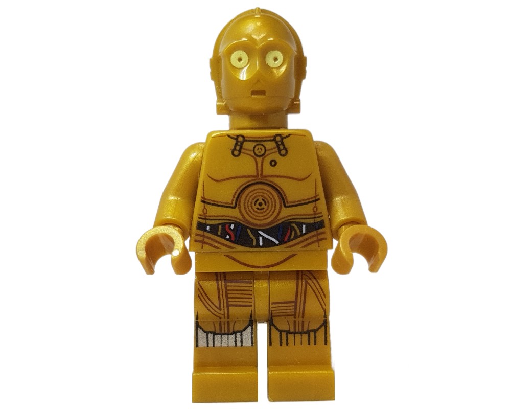 LEGO Set fig-002514 C-3PO, Pearl Gold, Colorful Wires, Printed Legs ...