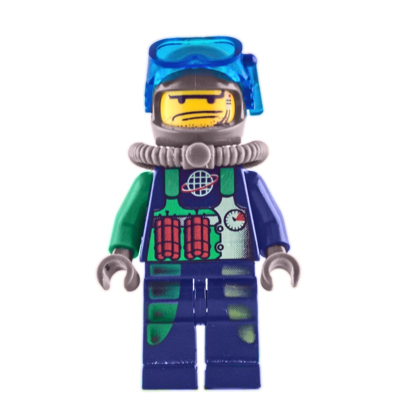 LEGO Set fig-002562 Crunch with Trans-Dark Blue Diving Mask (2002 Alpha ...