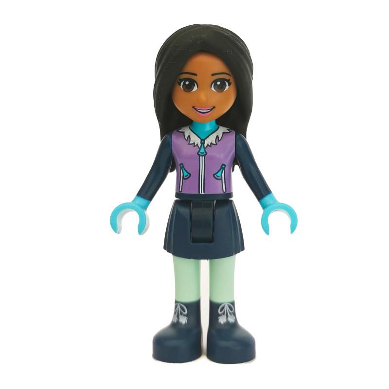 LEGO Set fig-002608 Amanda - Medium Lavender Ski Vest, Dark Blue Skirt ...