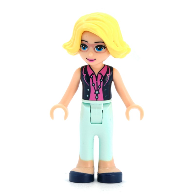 LEGO Set fig-002615 Alicia - Dark Blue Jacket, Light Aqua Trousers ...