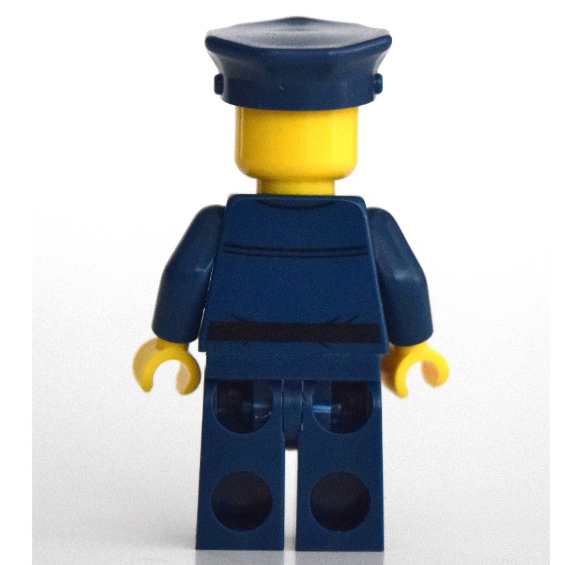 LEGO Set fig-002628 Policeman, Dark Blue Suit with Large Lapels and ...