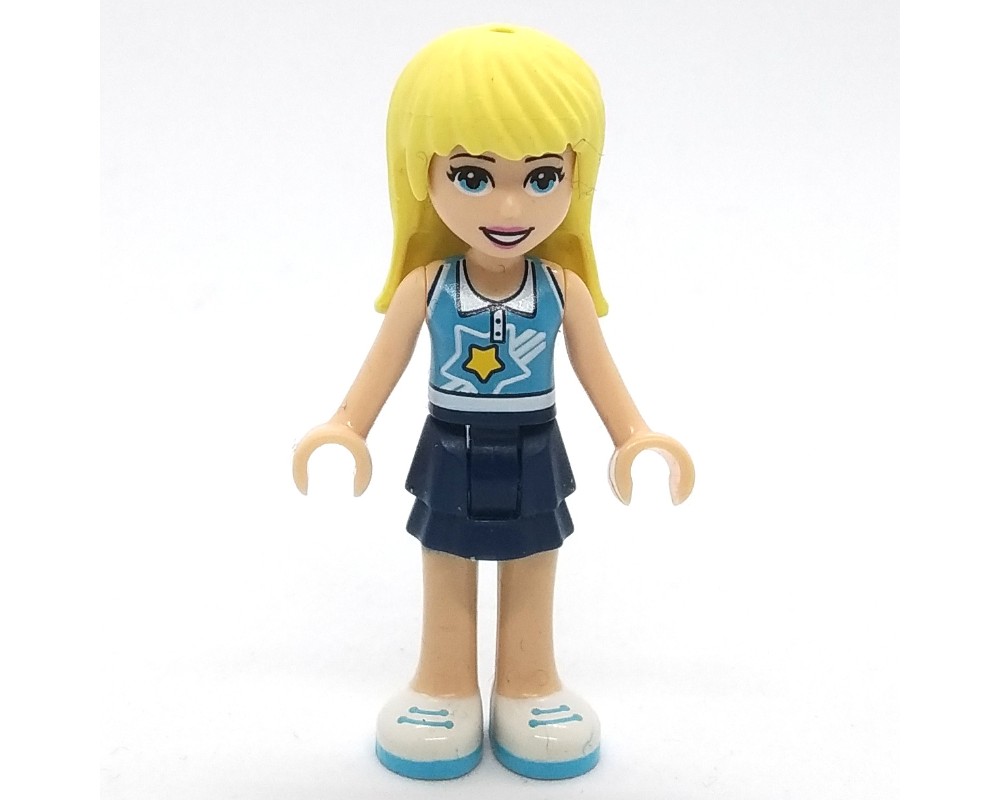 LEGO Set fig-002629 Stephanie - Medium Azure Top, Dark Blue Skirt ...