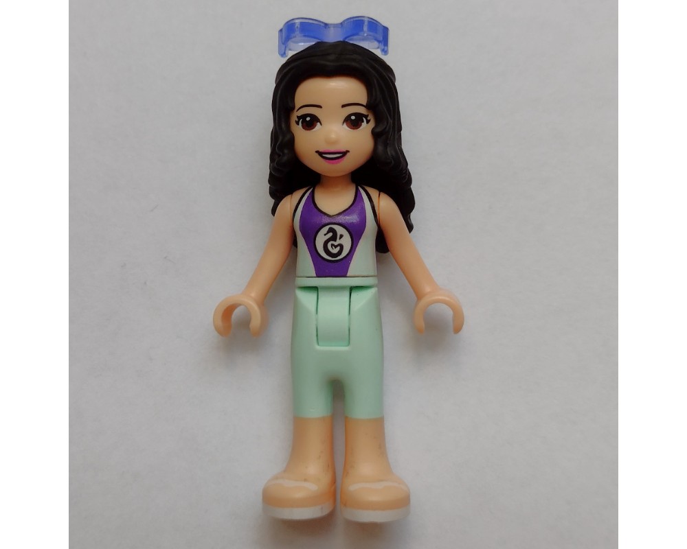 LEGO Set fig-002664 Emma - Dark Purple/Light Aqua Wet Suit, Glasses ...