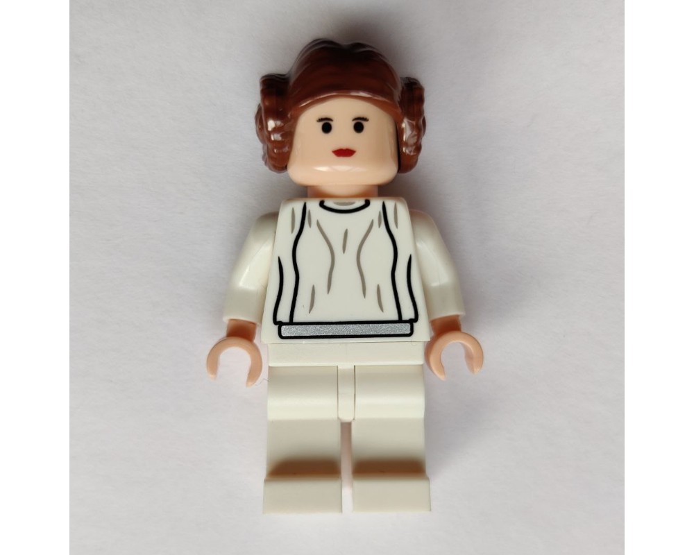 LEGO Set fig-002688 Princess Leia, White Robe, Reddish Brown Hair ...