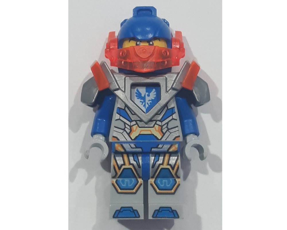 LEGO Set fig-003120 Clay Moorington with Trans-Orange Visor and Silver ...