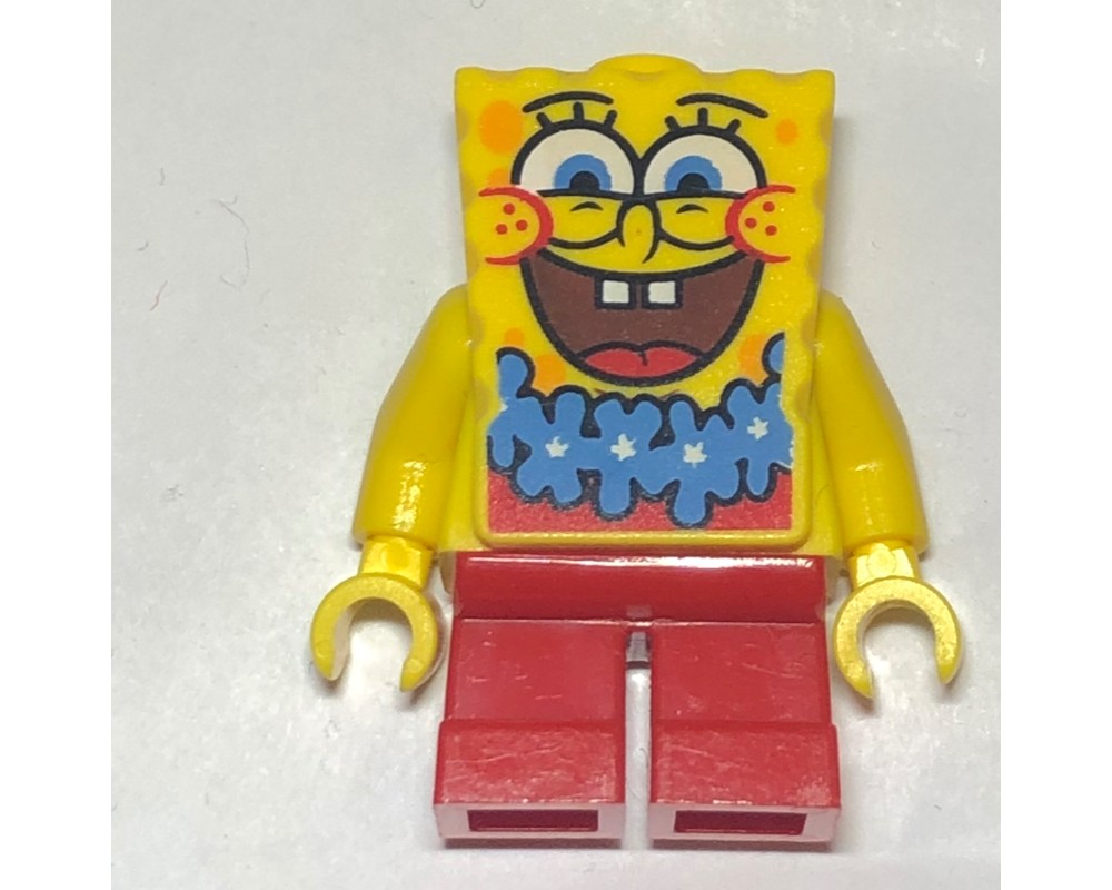 LEGO Set fig-003287 SpongeBob Squarepants with Lei | Rebrickable ...