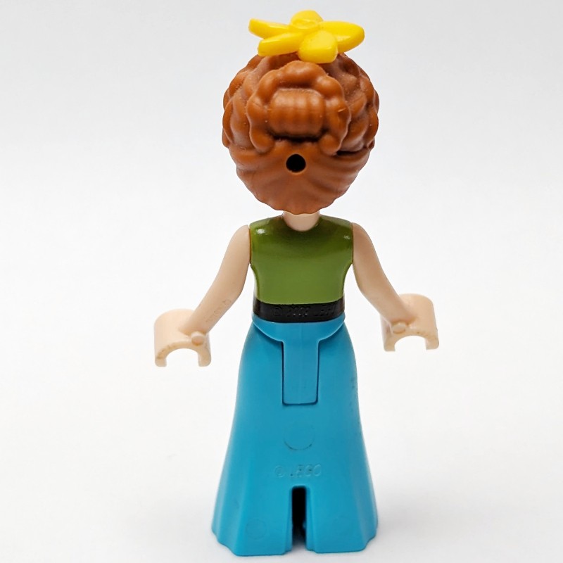 LEGO Set fig-003572 Anna - Lime Vest, Medium Azure Dress, Braids ...