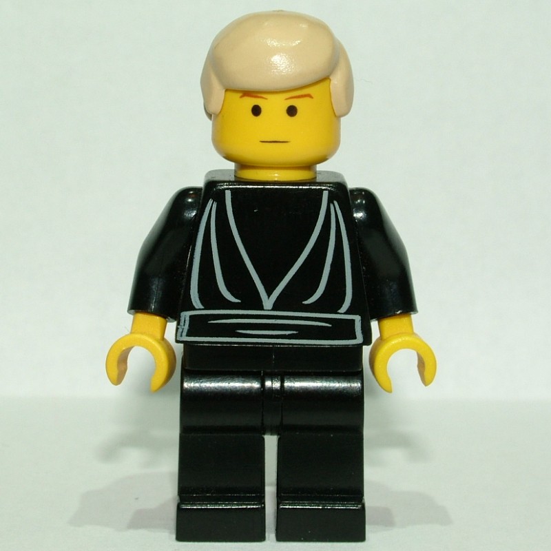 LEGO Set fig-003619 Luke Skywalker, Black Robes, Yellow Skin ...