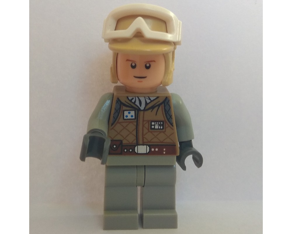 LEGO Set fig-003837 Luke Skywalker, Hoth Outfit, Tan Hat, Light Bluish ...
