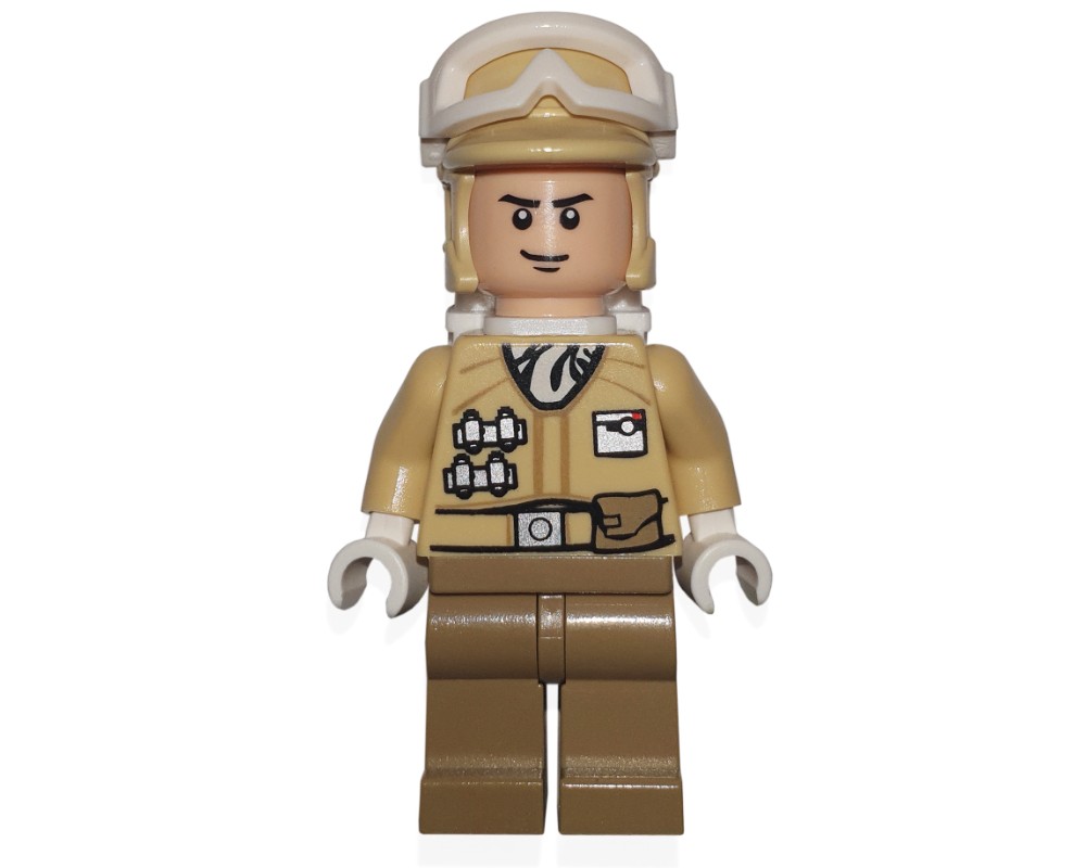 LEGO Set fig-003870 Rebel Trooper in Hoth Uniform, Tan Hat, Black Chin ...