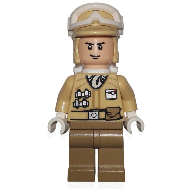 LEGO Set fig-003870 Rebel Trooper in Hoth Uniform, Tan Hat, Black Chin ...