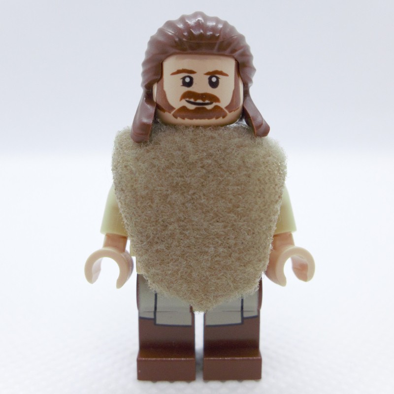 LEGO Set fig-004135 Qui-Gon Jinn, Printed Reddish Brown Legs, Poncho ...