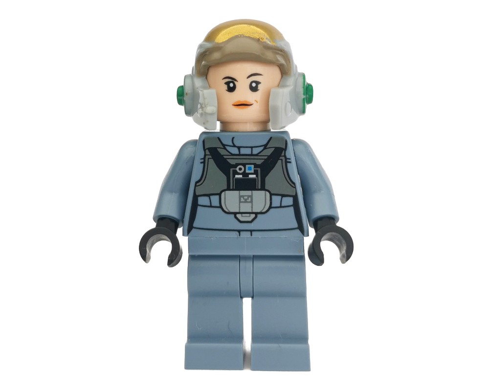 LEGO Set fig-004232 Rebel Pilot A-wing, Female, Sand Blue Uniform ...