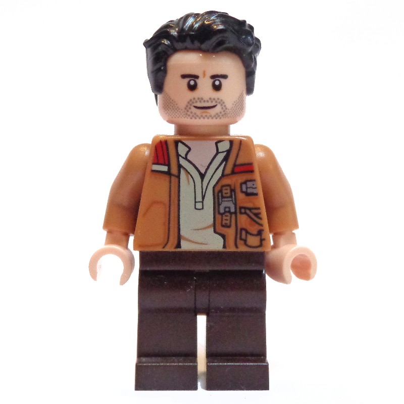 LEGO Set fig-004236 Poe Dameron, Open Medium Nougat Jacket ...