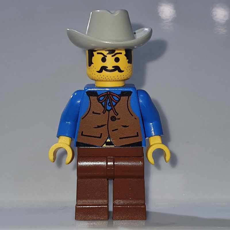 LEGO Set fig-004378 Cowboy - Blue Shirt (1996 Western > Cowboys ...