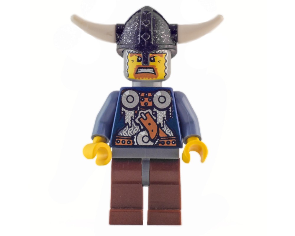 LEGO Set fig-004382 Viking Warrior - Armour, Sand Blue Arms, Reddish ...