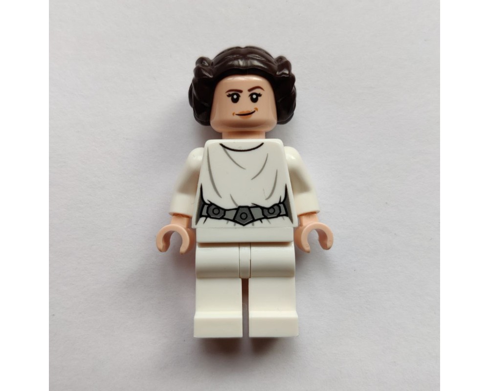LEGO Set fig-004417 Princess Leia, White Robe, Dark Brown Hair ...